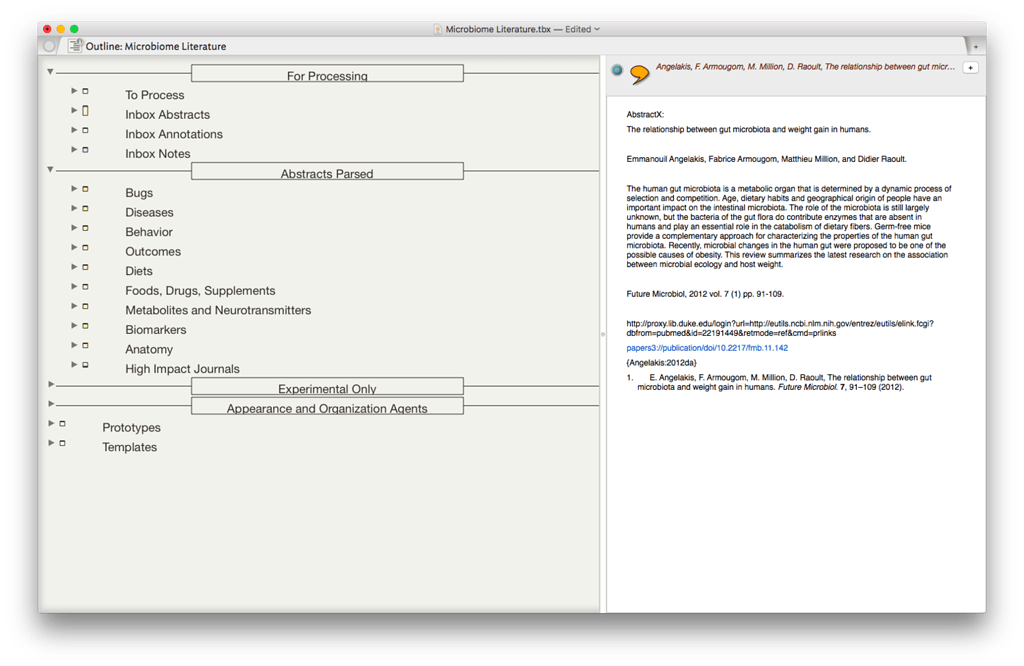 Sense-making of Academic Literature Using Tinderbox - Tutorials and Examples - Tinderbox Forum
