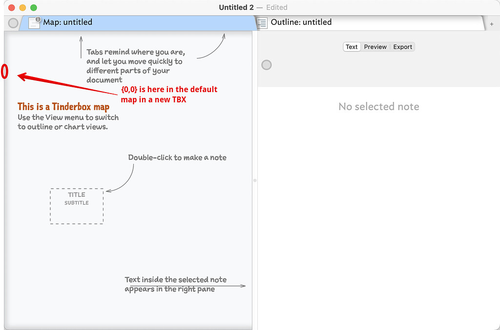 Maps: where is {0,0}? - Q & A - getting started with Tinderbox - Tinderbox Forum